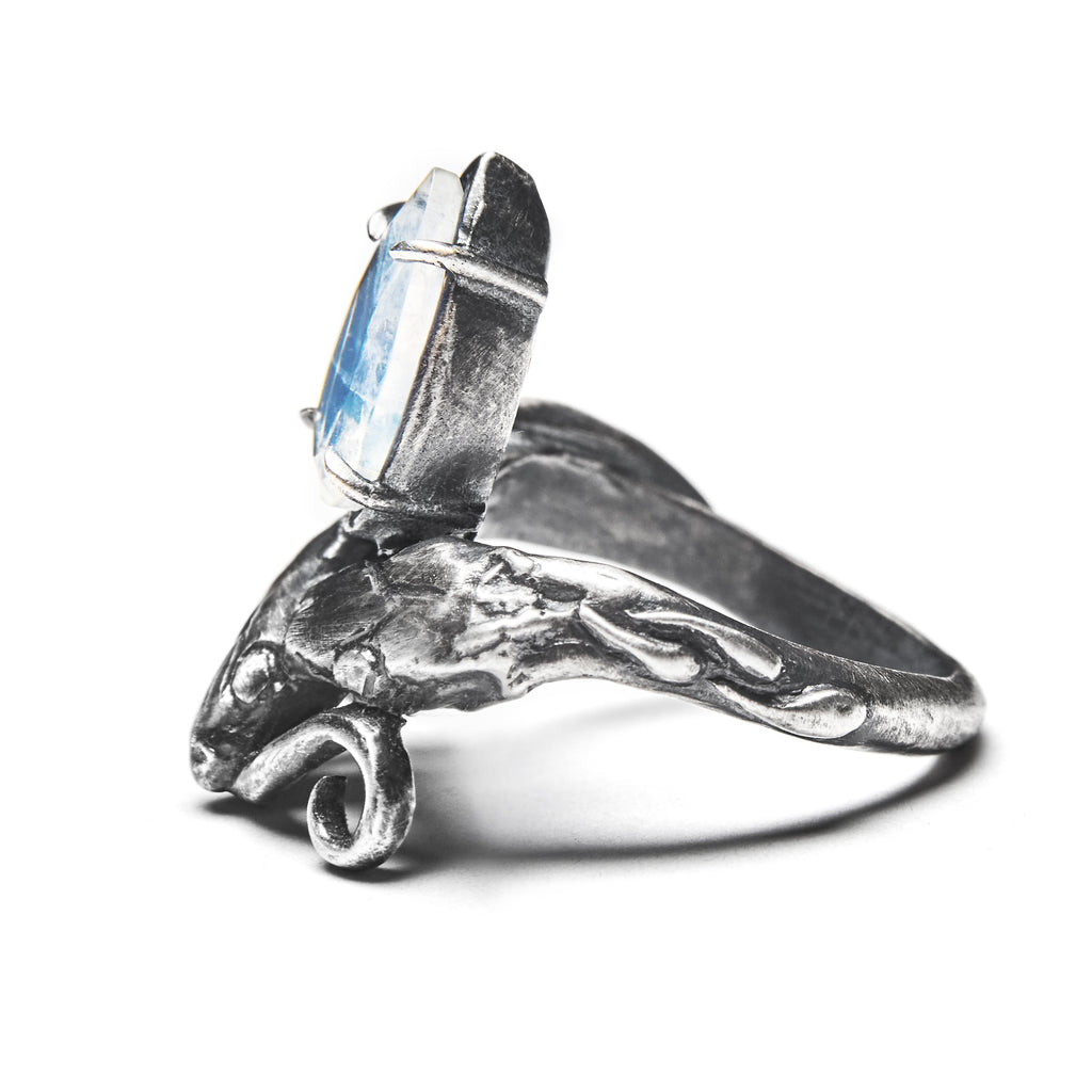 The Jeweled Outsider. Moonstone Ring. – Blood Milk Jewels
