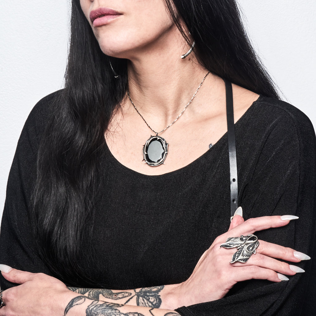 * Sold Out * The Guardian. Onyx Necklace. – Blood Milk Jewels