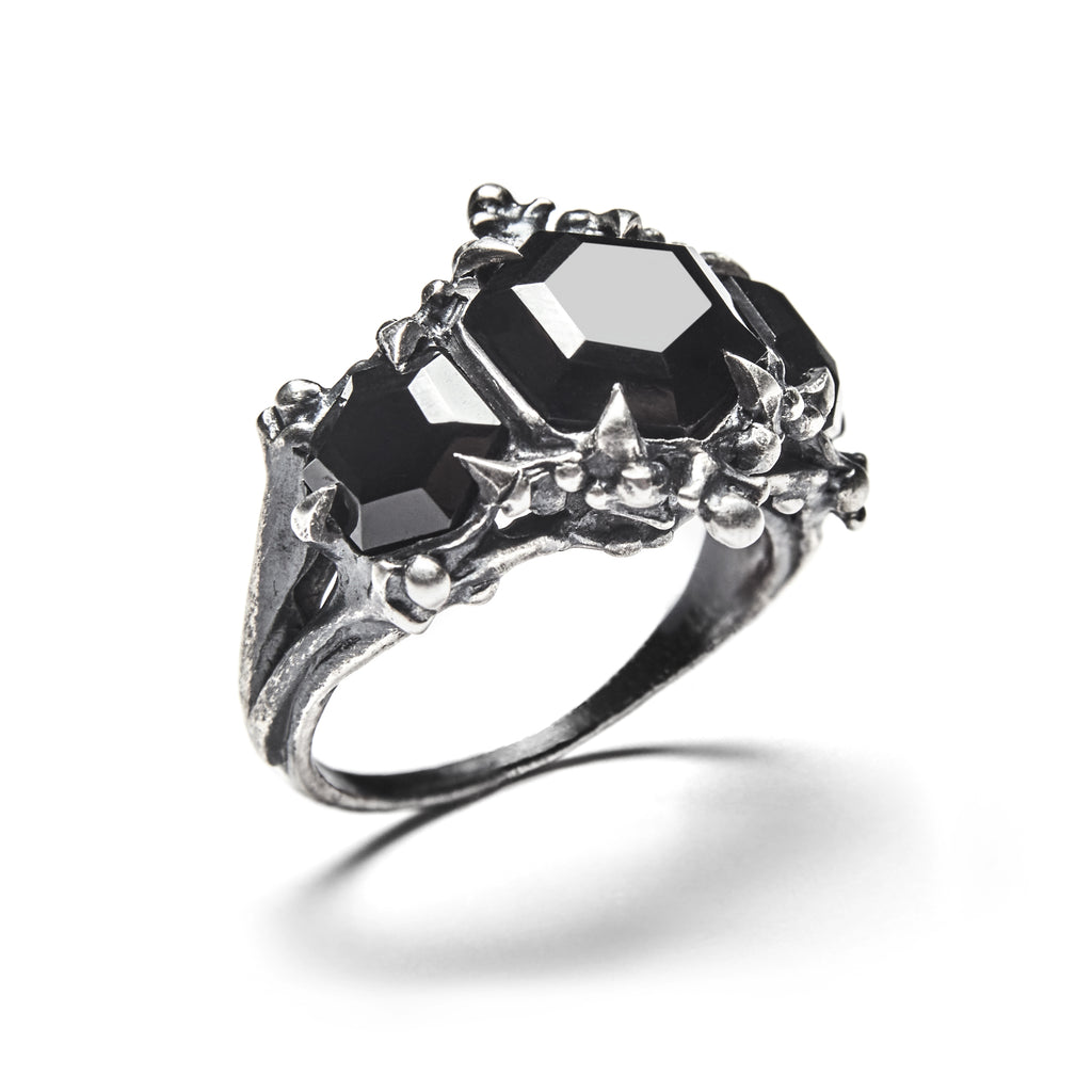 The Oracles. Sterling Silver & Onyx Ring. – Blood Milk Jewels