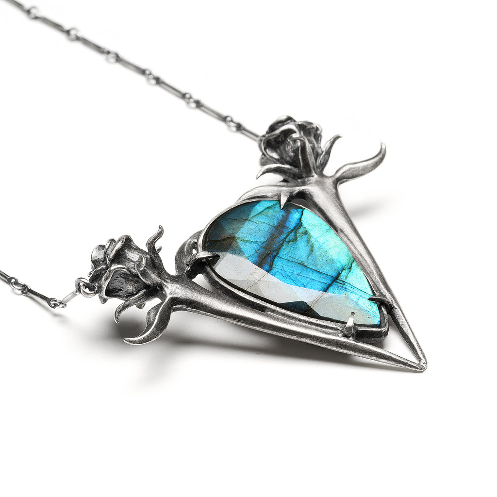 Roses of the Abyss. Labradorite Necklace. – Blood Milk Jewels